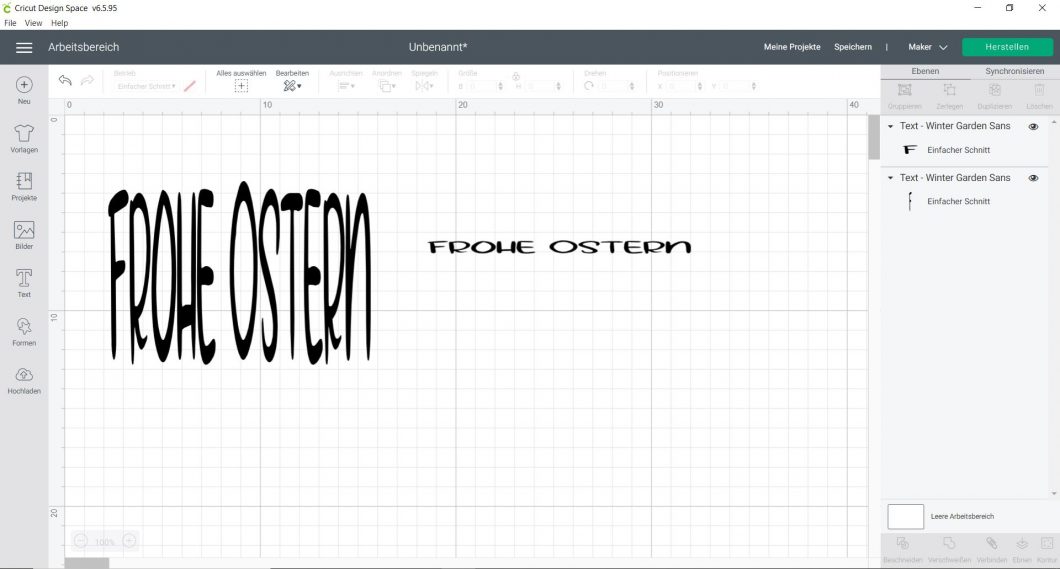 Plotten für Anfänger. Schrift erstellen und bearbeiten mit Cricut