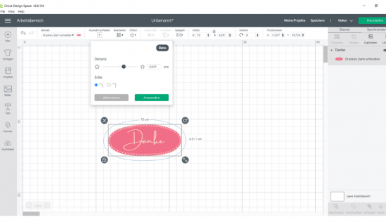Plotten mit Cricut - Offset erstellen (Anleitung) ⋆ Mamahoch2