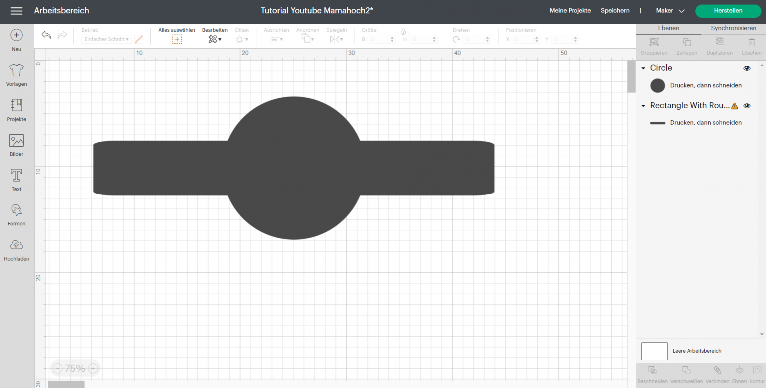 Plotten mit Cricut - Offset erstellen (Anleitung) ⋆ Mamahoch2